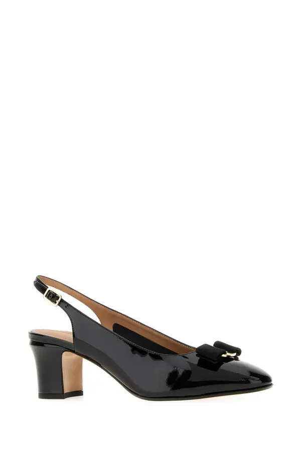 FERRAGAMO Leather Vetty 55 Pumps - Black