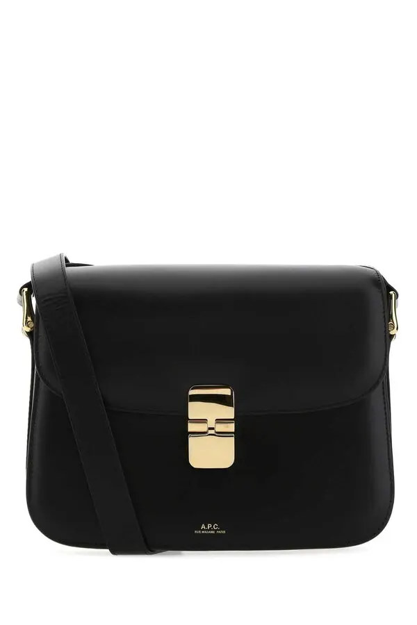 A.p.c. Leather Grace Cross Body Bag - Black