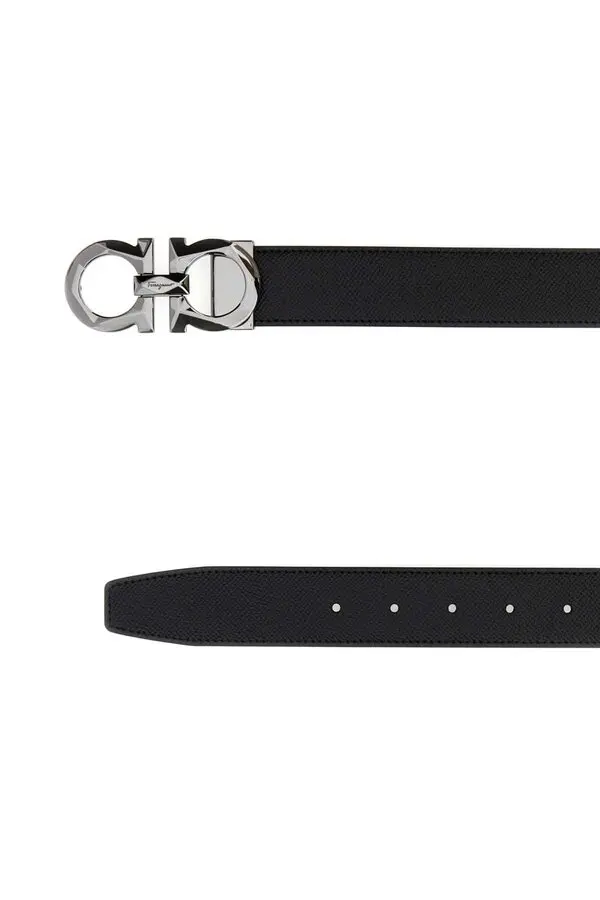 FERRAGAMO Leather Belt - Black