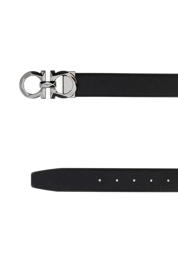 FERRAGAMO Leather Belt - Black