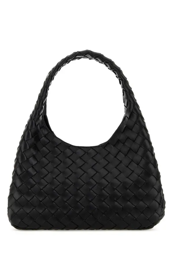 Bottega Veneta Leather Small Campana Shoulder Bag - Black