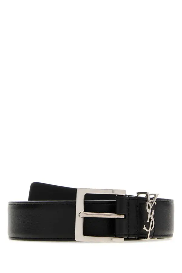 Saint Laurent Leather Belt - Black