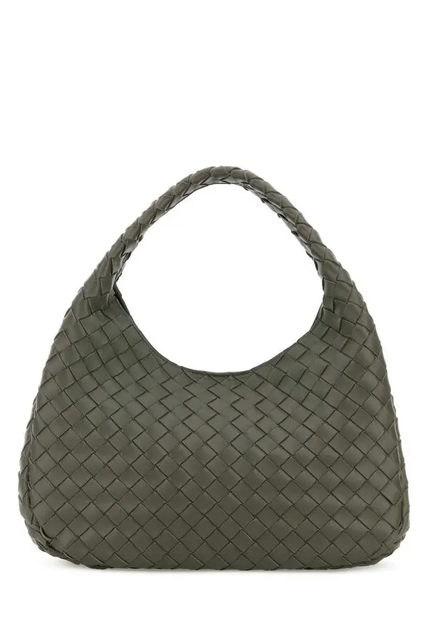 Bottega Veneta Army Leather Campana Shoulder Bag - Green
