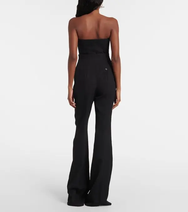Alexander McQueen High-rise Wool Flared Pants