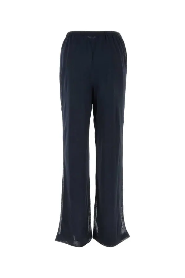 FERRAGAMO Navy Polyester Pant
