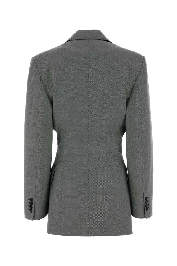 Attico Two Stretch Wool Blend Blazer - Multicolor