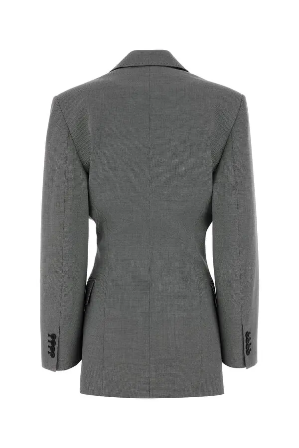 Attico Stretch Wool Blend Blazer - Multicolor