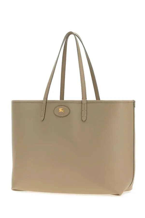 Burberry Leather Shopper Bag - Gray
