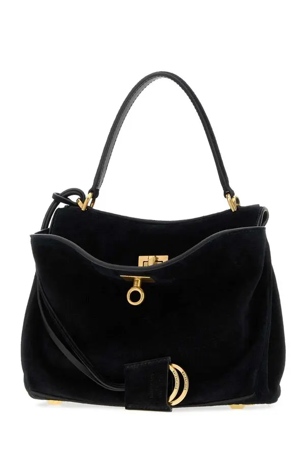 Balenciaga Suede Mini Rodeo Handbag - Black
