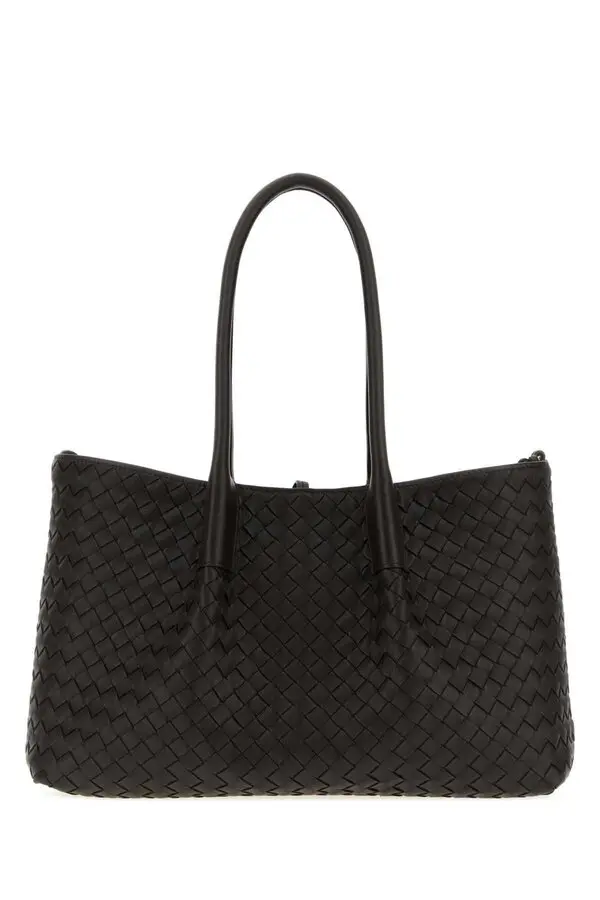 Bottega Veneta Dark Leather Pinacoteca Reversible Shopping Bag - Brown