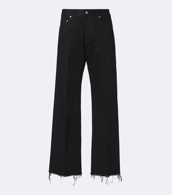 Rick Owens Geth Distressed Wide-leg Jeans