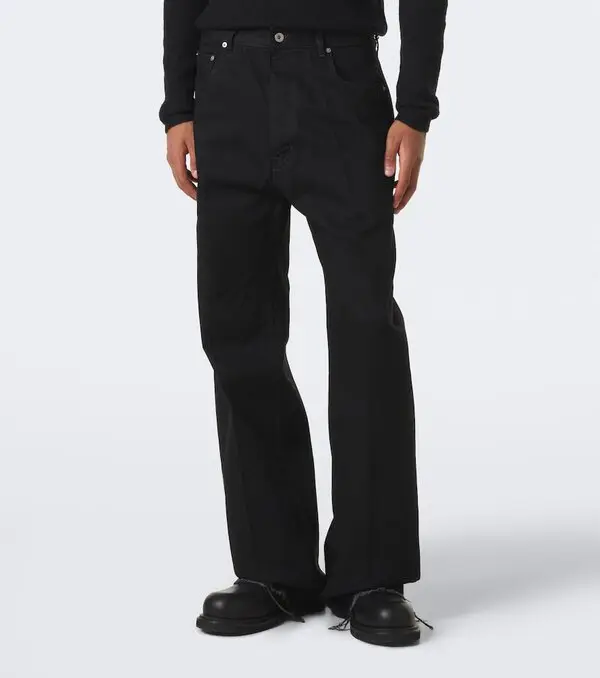 Rick Owens Geth Distressed Wide-leg Jeans