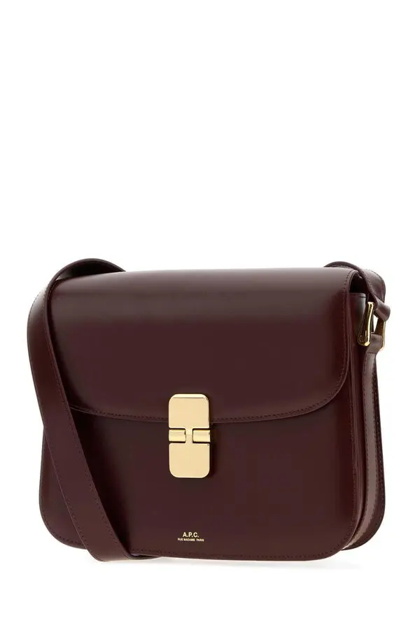 A.p.c. Grape Leather Grace Crossbody Bag