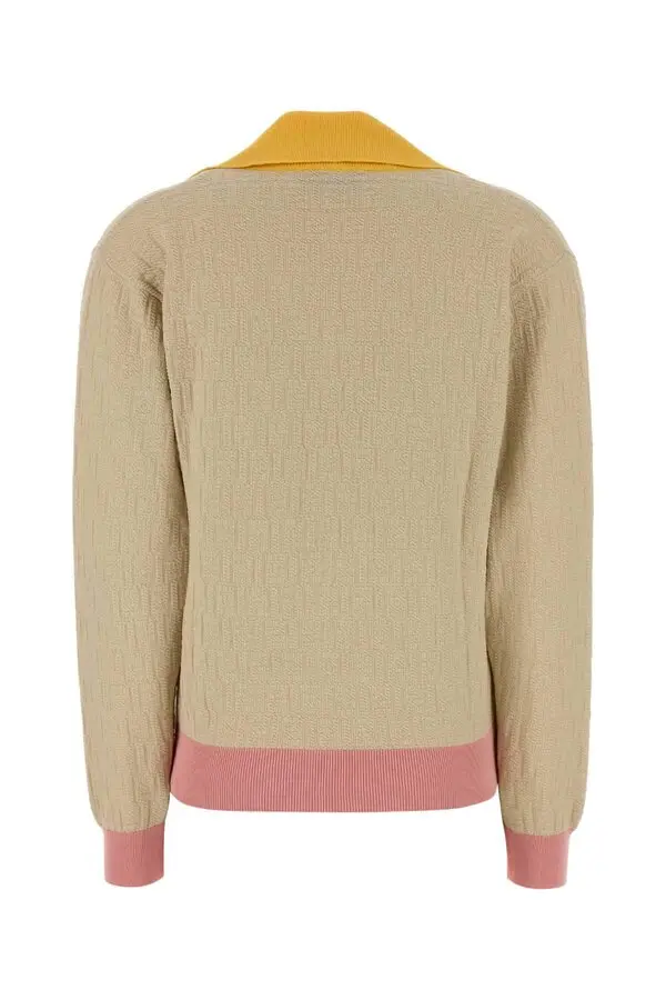 Fendi Cotton Blend Polo Shirt - Brown