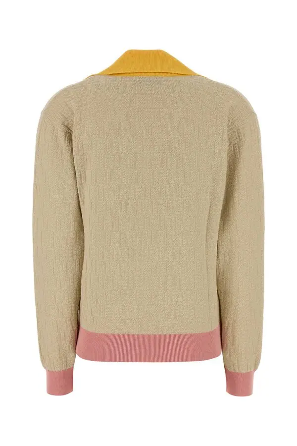 Fendi Cotton Blend Polo Shirt - Brown