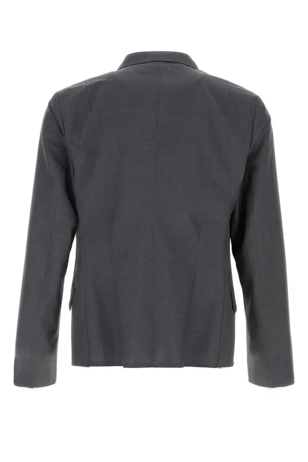 JIL SANDER Dark Grey Wool Blazer