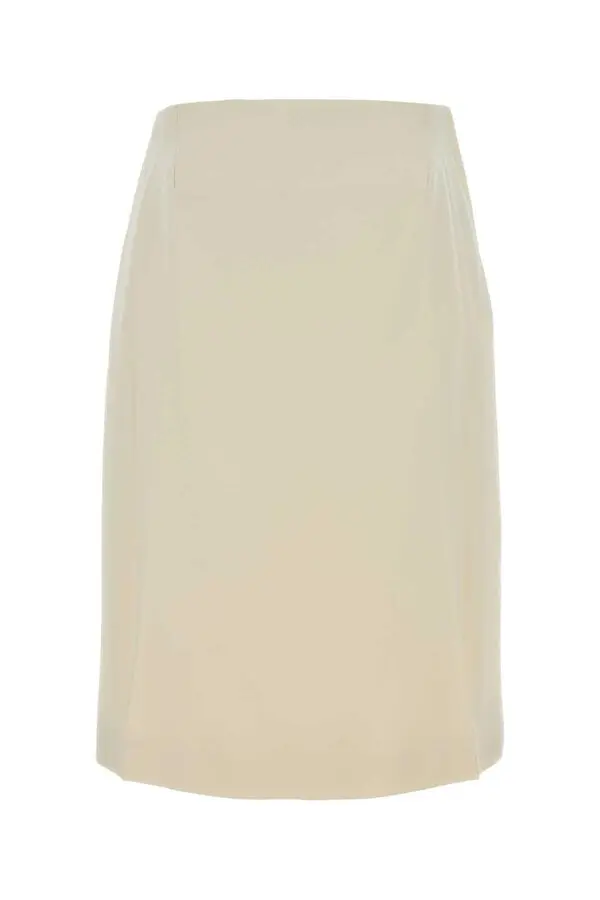 JIL SANDER Ivory Crepe Skirt