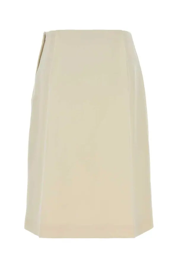 JIL SANDER Ivory Crepe Skirt