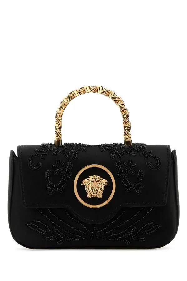 Versace Satin Handbag - Black