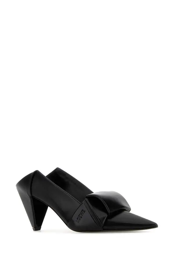 Loewe Leather Origami Mules - Black