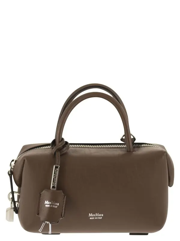 Max Mara Holdalls Small Natural Leather Satchel