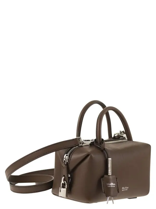 Max Mara Holdalls Small Natural Leather Satchel