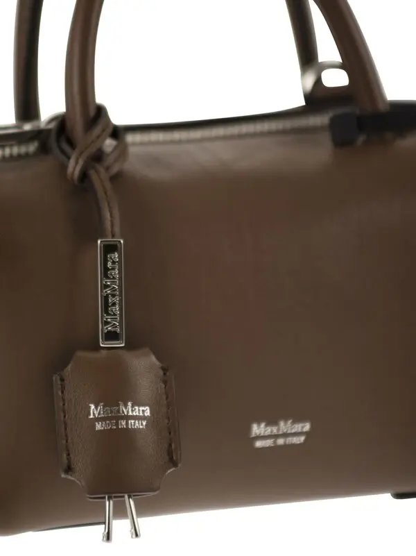 Max Mara Holdalls Small Natural Leather Satchel