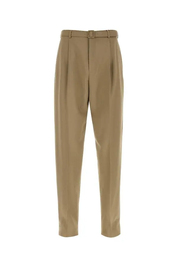 Saint Laurent Wool Blend Pant - Brown