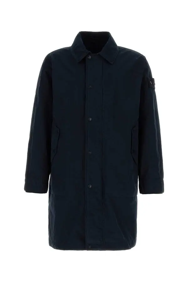 Stone Island Midnight Polyester Blend Trench Coat - Blue