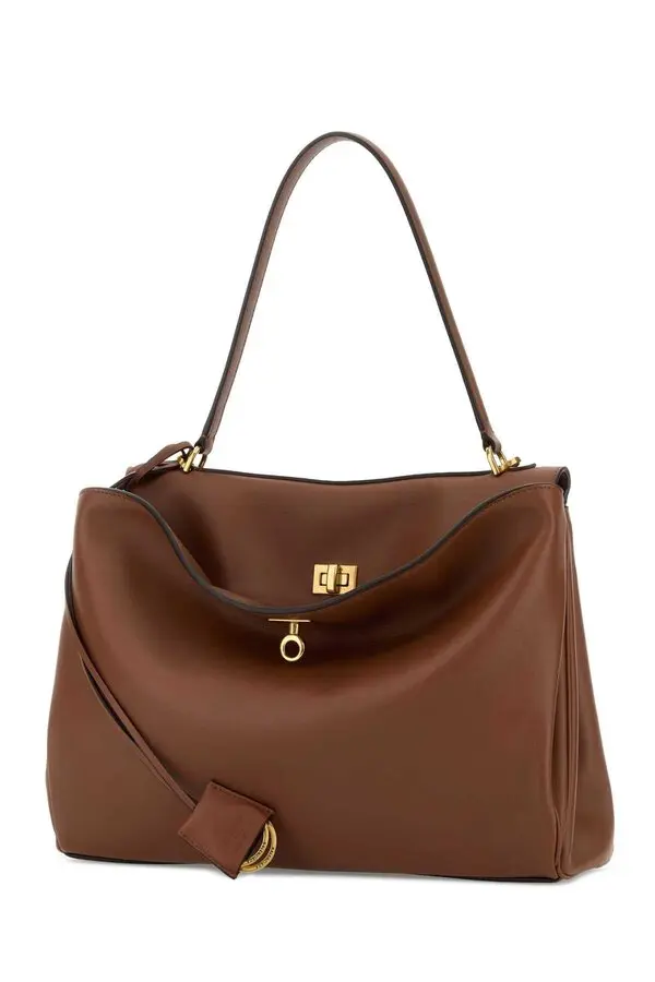 Balenciaga Caramel Leather Medium Rodeo Handbag