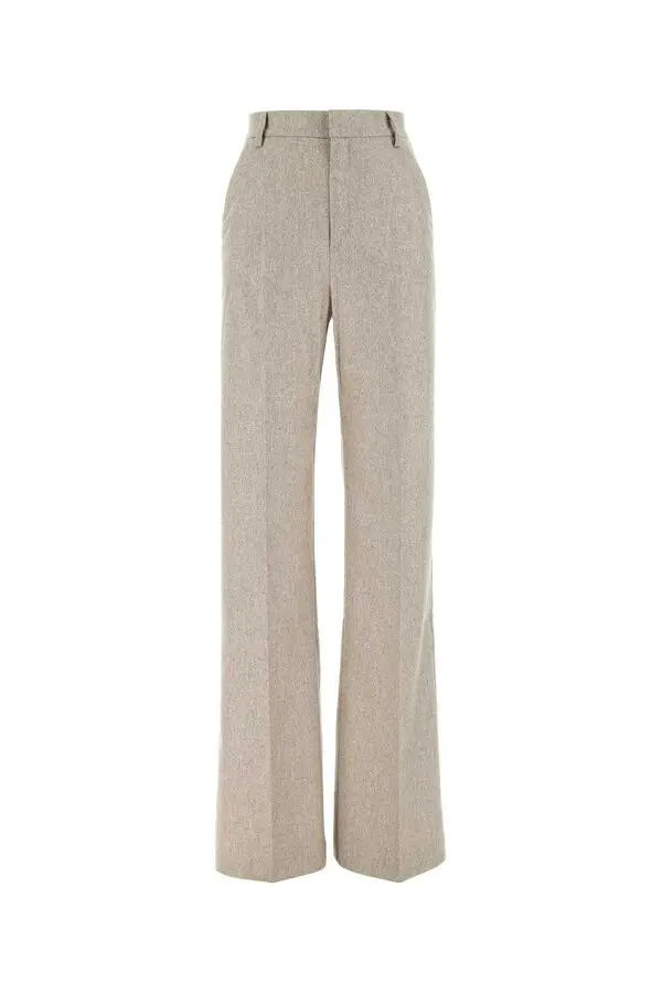 Andamane Melange Grey Stretch Wool Blend Pant