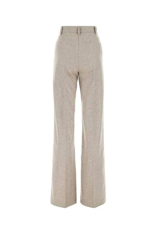 Andamane Melange Grey Stretch Wool Blend Pant