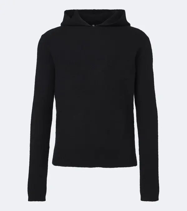Rick Owens Knitted Cashmere-blend Hoodie - Black