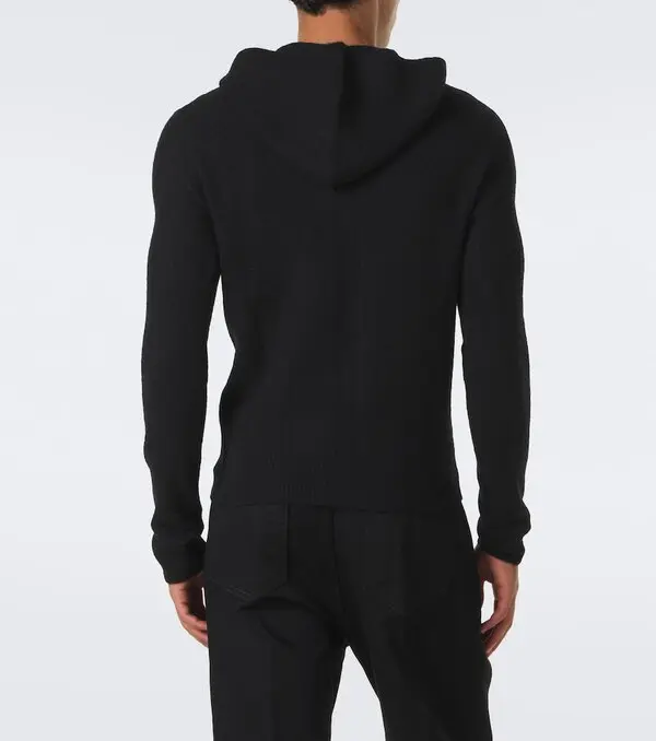 Rick Owens Knitted Cashmere-blend Hoodie
