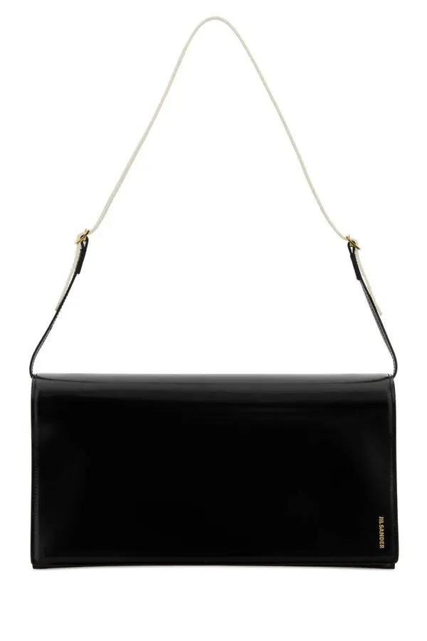 JIL SANDER Leather Medium File Shoulder Bag