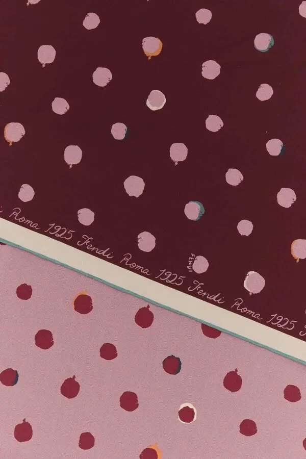Fendi Printed Silk Reversible Foulard