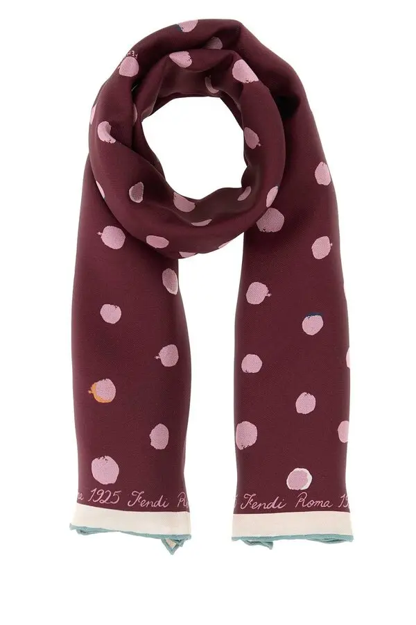 Fendi Printed Silk Reversible Foulard - Multicolor