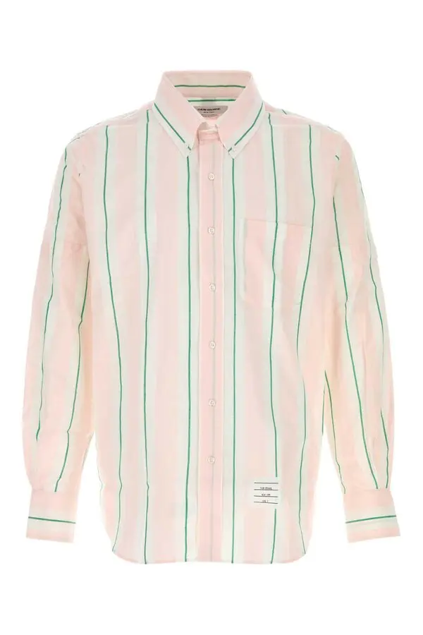 Thom Browne Embroidered Cotton Shirt - Multicolor