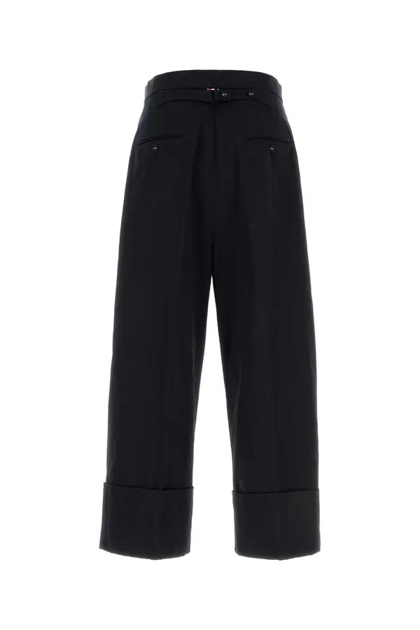 Thom Browne Navy Cotton Wide-leg Pant