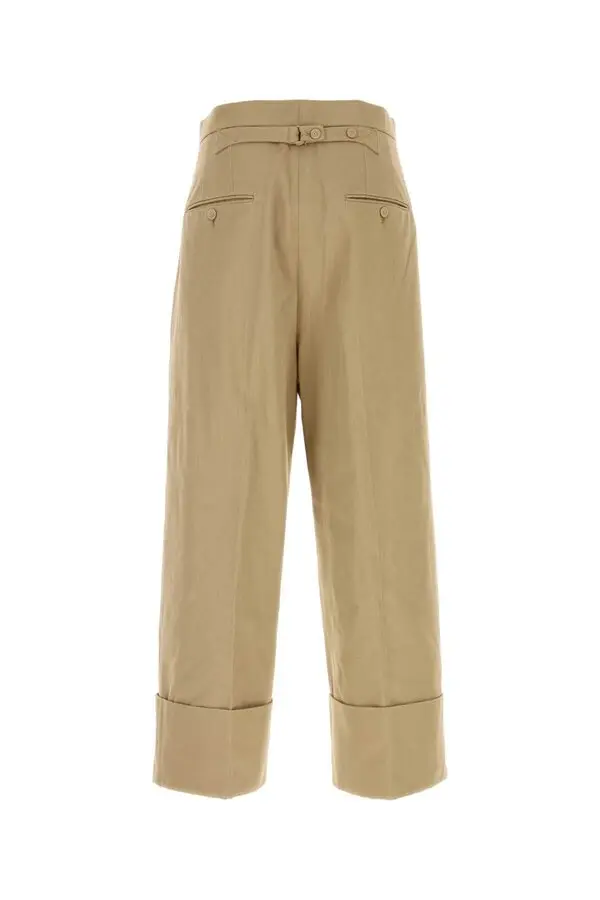 Thom Browne Beige Cotton Wide-leg Pant