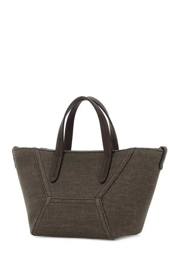 Brunello Cucinelli Olive Fabric Handbag
