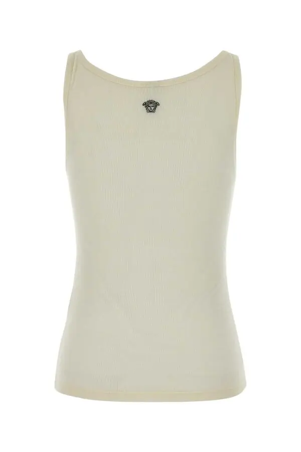 Versace Cream Wool Tank Top