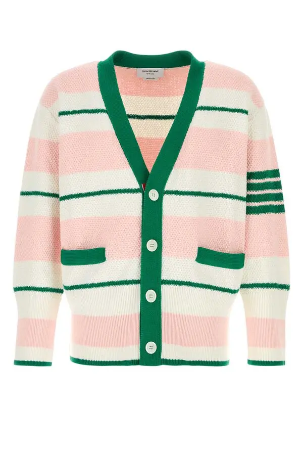 Thom Browne Embroidered Cotton Cardigan