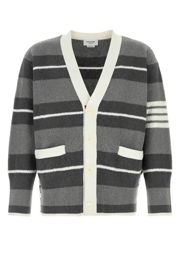 Thom Browne Embroidered Cotton Cardigan