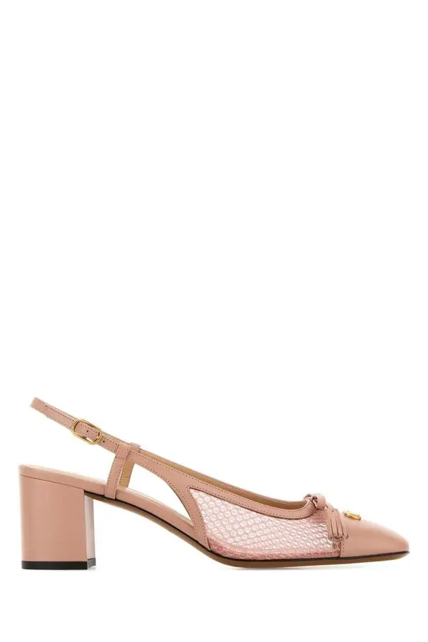 Valentino Garavani Mesh Vlogo Signature Pumps - Pink