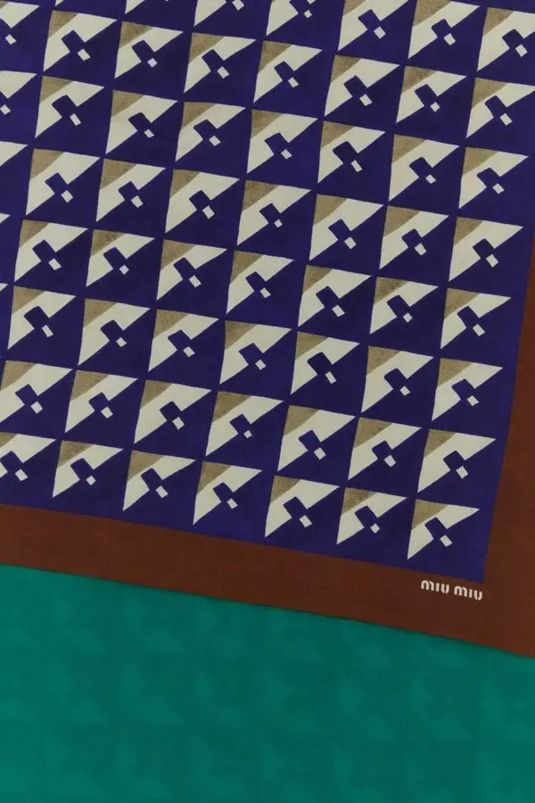 Miu Miu Printed Silk Foulard