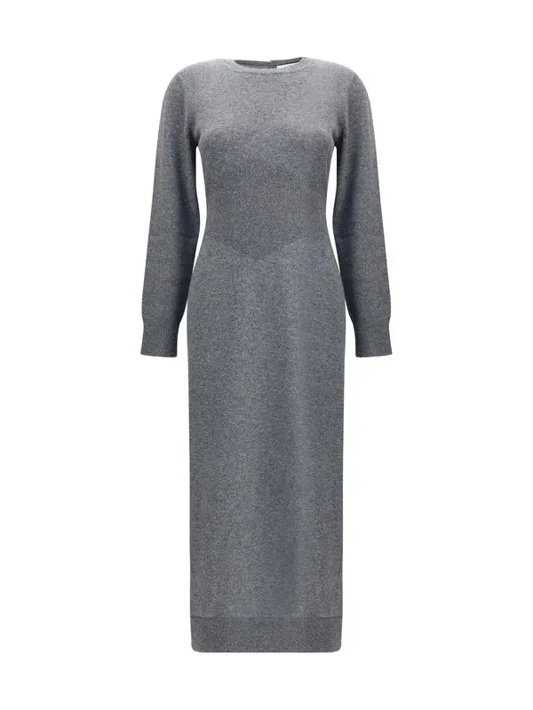 Givenchy Cashmere Long Knit Dress - Gray