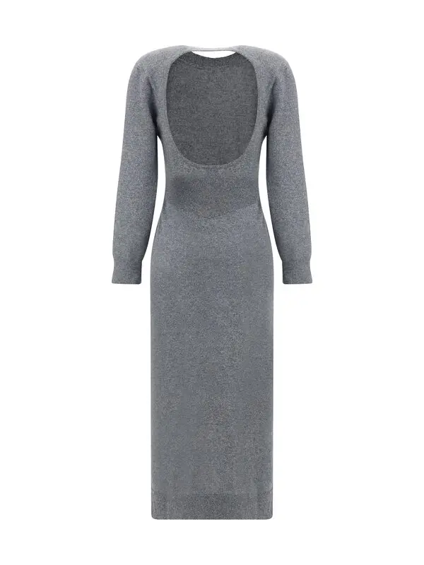 Givenchy Cashmere Long Knit Dress - Gray