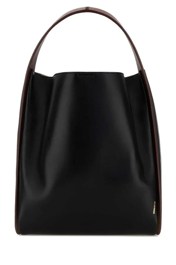 JIL SANDER Leather Pivot Bucket Bag