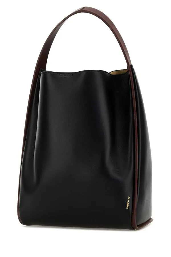 JIL SANDER Leather Pivot Bucket Bag